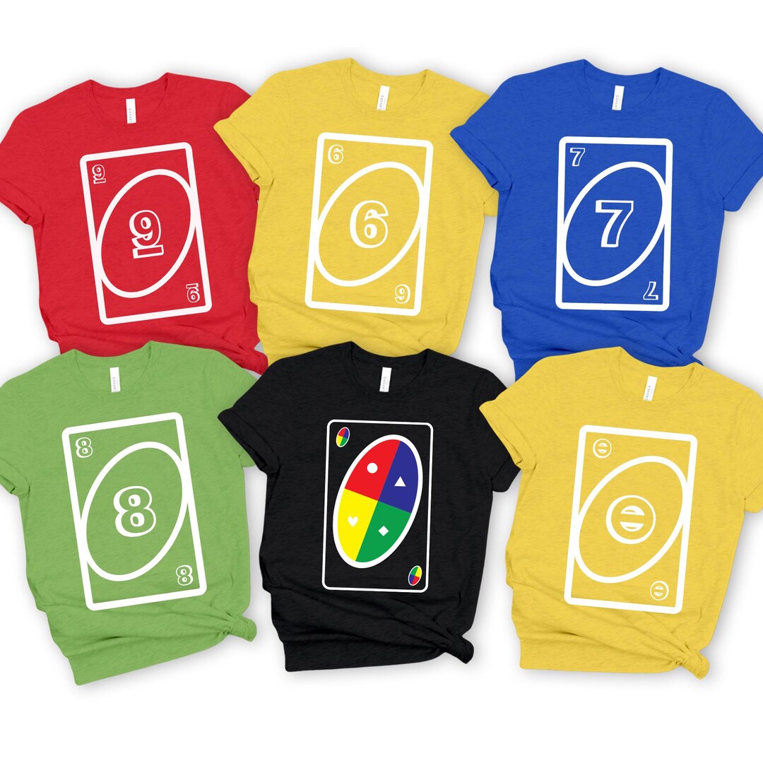 Uno Card Matching Family Shirt, Uno Card Friends Shirt, Halloween ...