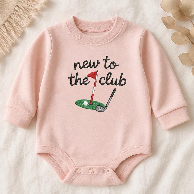New to the Club Baby Romper, Golf Embroidered Infant Outfit, Funny Baby ...