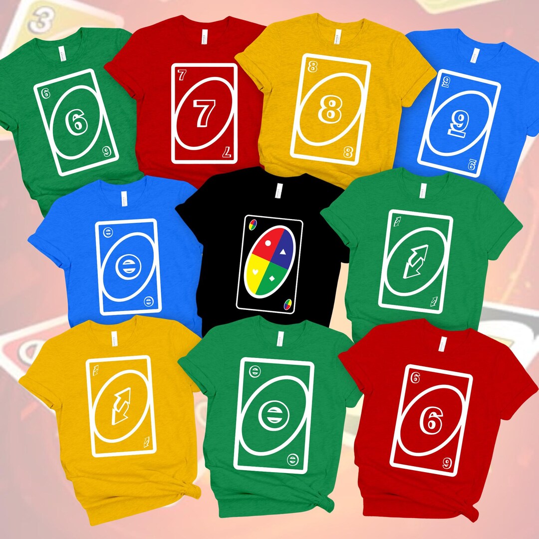 Uno Card Matching Family Shirt, Uno Card Friends Shirt, Halloween ...