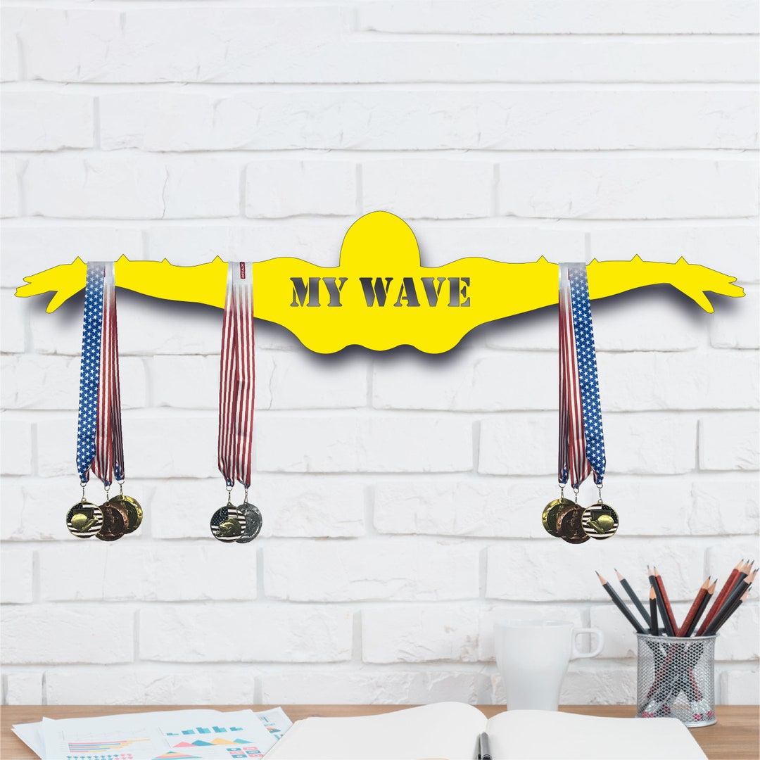 Custom Medal Hanger, Adorable Medal Holder With Backlight, Swimming ...