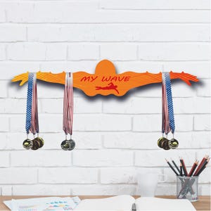 Custom Medal Hanger, Adorable PVC Medal Holder, Swimming Medal Hanger ...