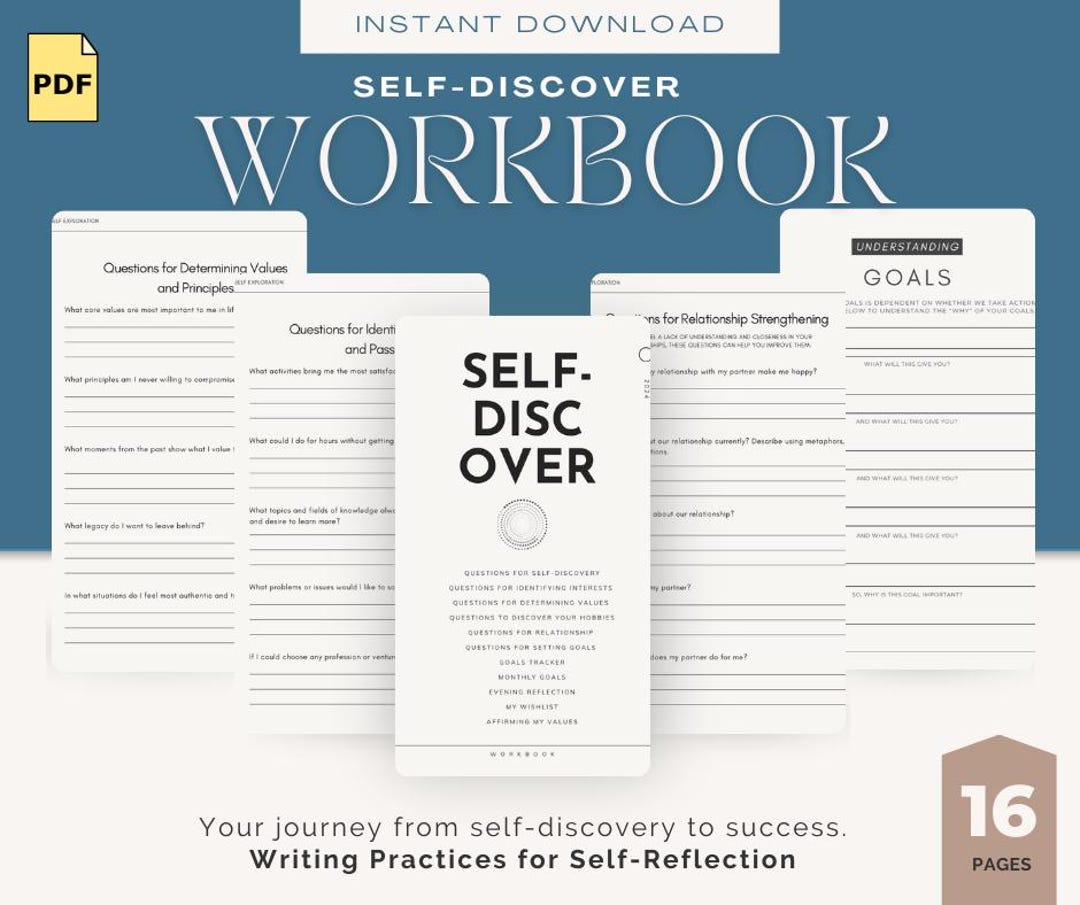 Self-reflection Printable Workbook Bundle - Etsy