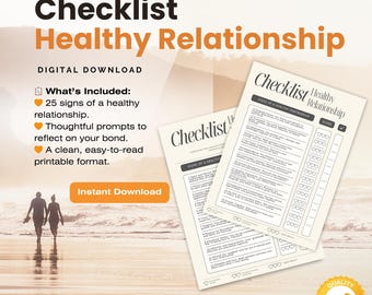 Printable Checklist for Couples - Healthy Relationship - Etsy