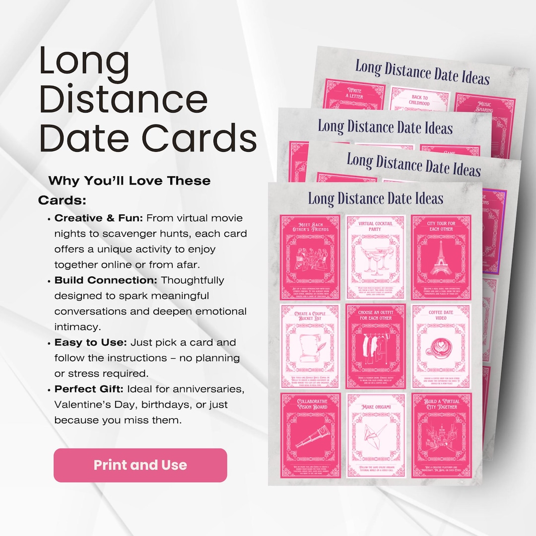 Date Ideas in Long Distance Relationship (digital Download) - Etsy