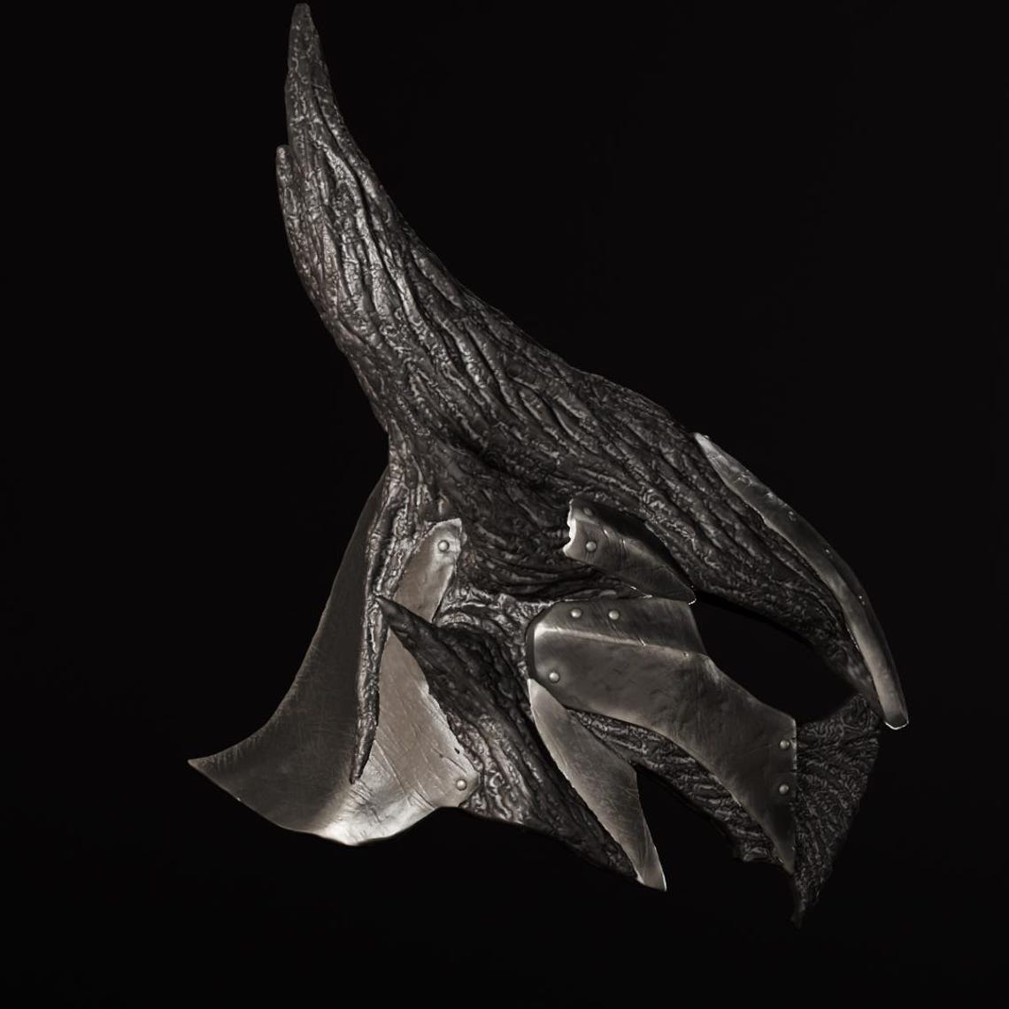Sauron Inspired Evil Helmet STL File: 3D Printable Dark Fantasy Armor ...