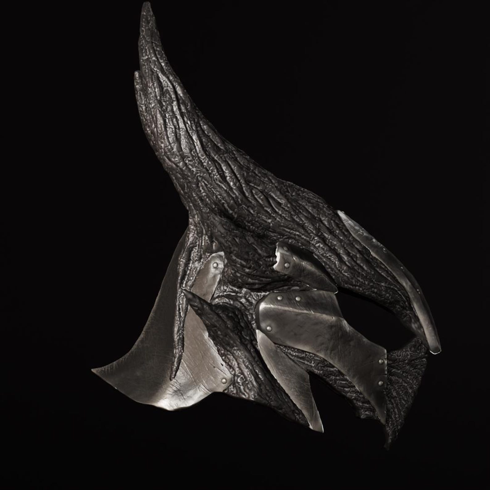 Dark Fantasy Evil Helmet STL File – Sauron Inspired 3D Printable Armor ...