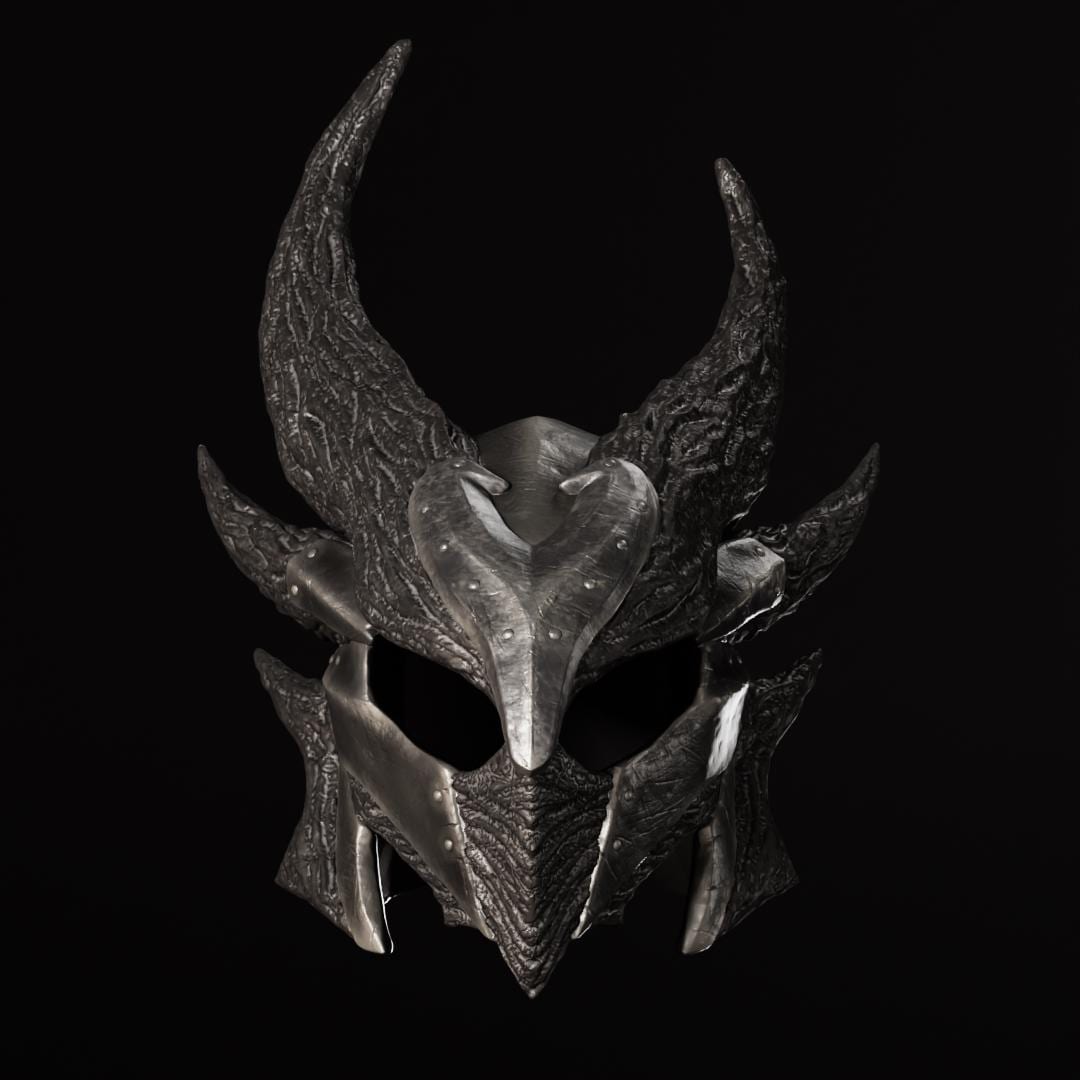 Dark Fantasy Evil Helmet STL File – Sauron Inspired 3D Printable Armor ...