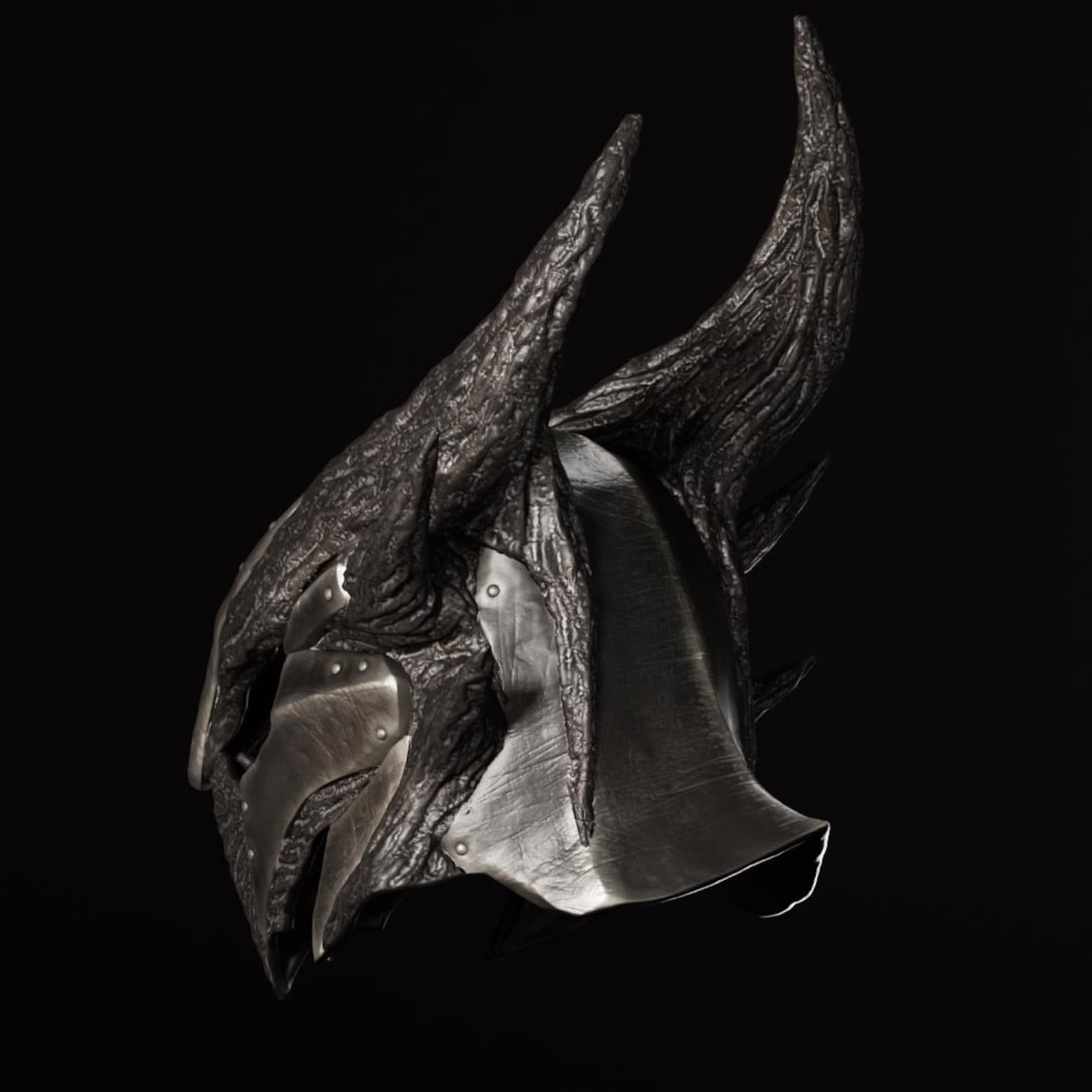 Dark Fantasy Evil Helmet STL File – Sauron Inspired 3D Printable Armor ...