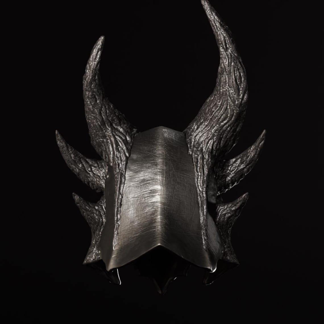 Sauron Inspired Evil Helmet STL File: 3D Printable Dark Fantasy Armor ...