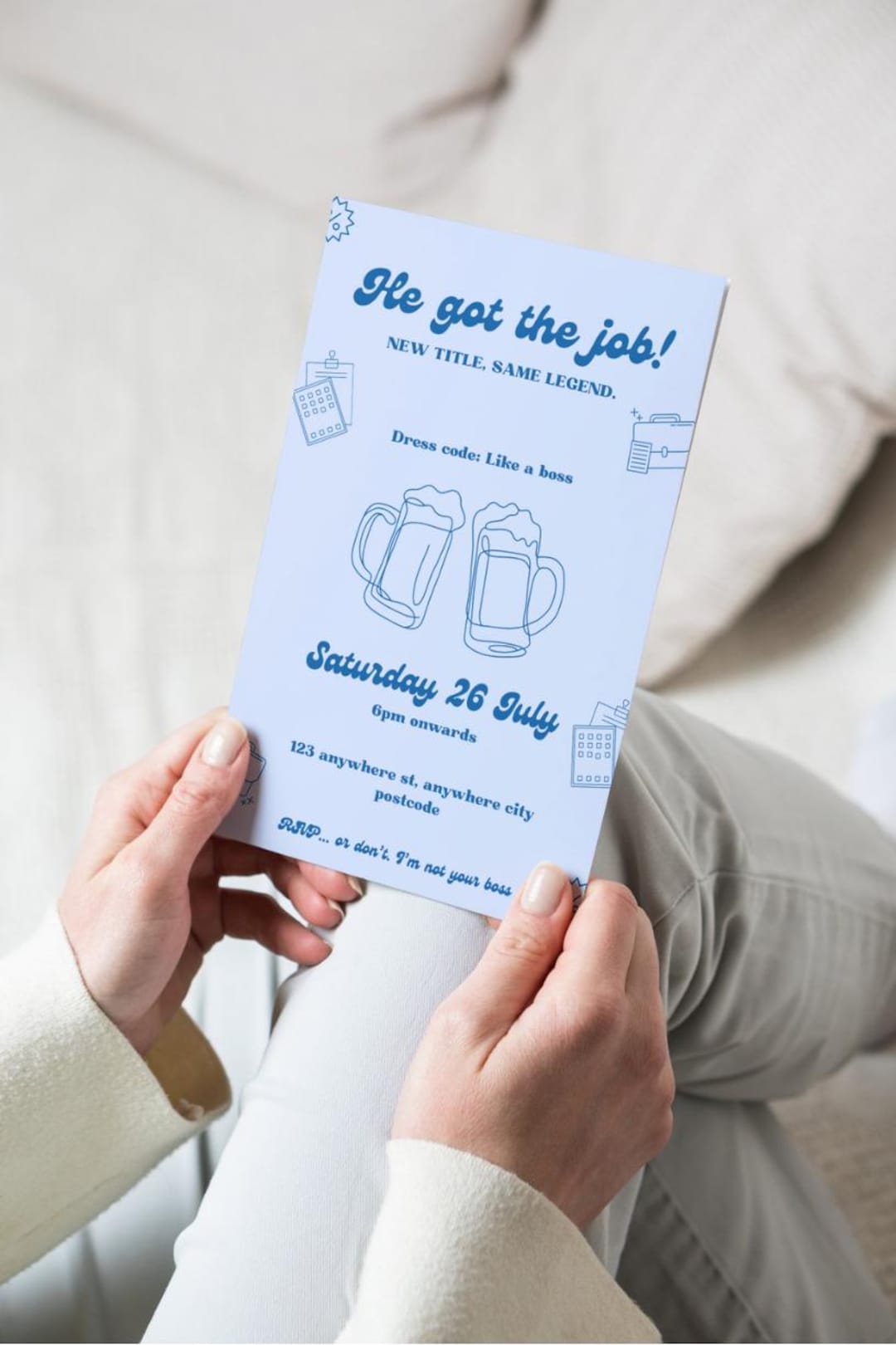 New Job Promotion Party Invitation: Editable Canva Template (digital ...
