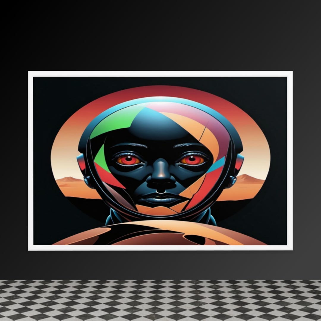 Fragmented Abstract Poster With Cubism and Cosmic Geometric Design ...