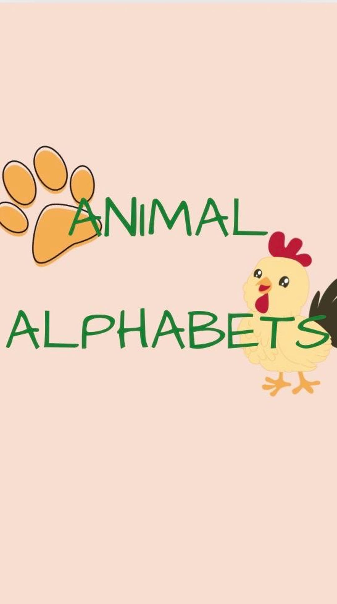 Digital Alphabet Flashcards, Animals Digital Prints, Colorful Alphabet ...