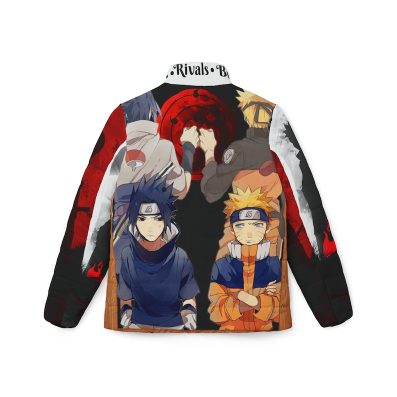 Anime Puffer Jacket, Naruto Sasuke Uzimaki Uchiha Friends Rivals ...