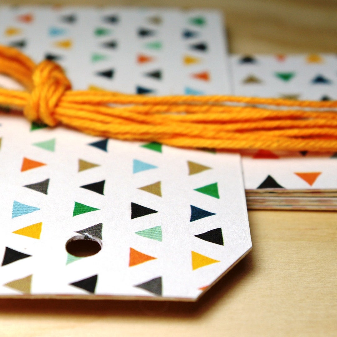 Triangle Confetti Gift Tags / 6/pk Gift Wrap Swing Tag - Etsy