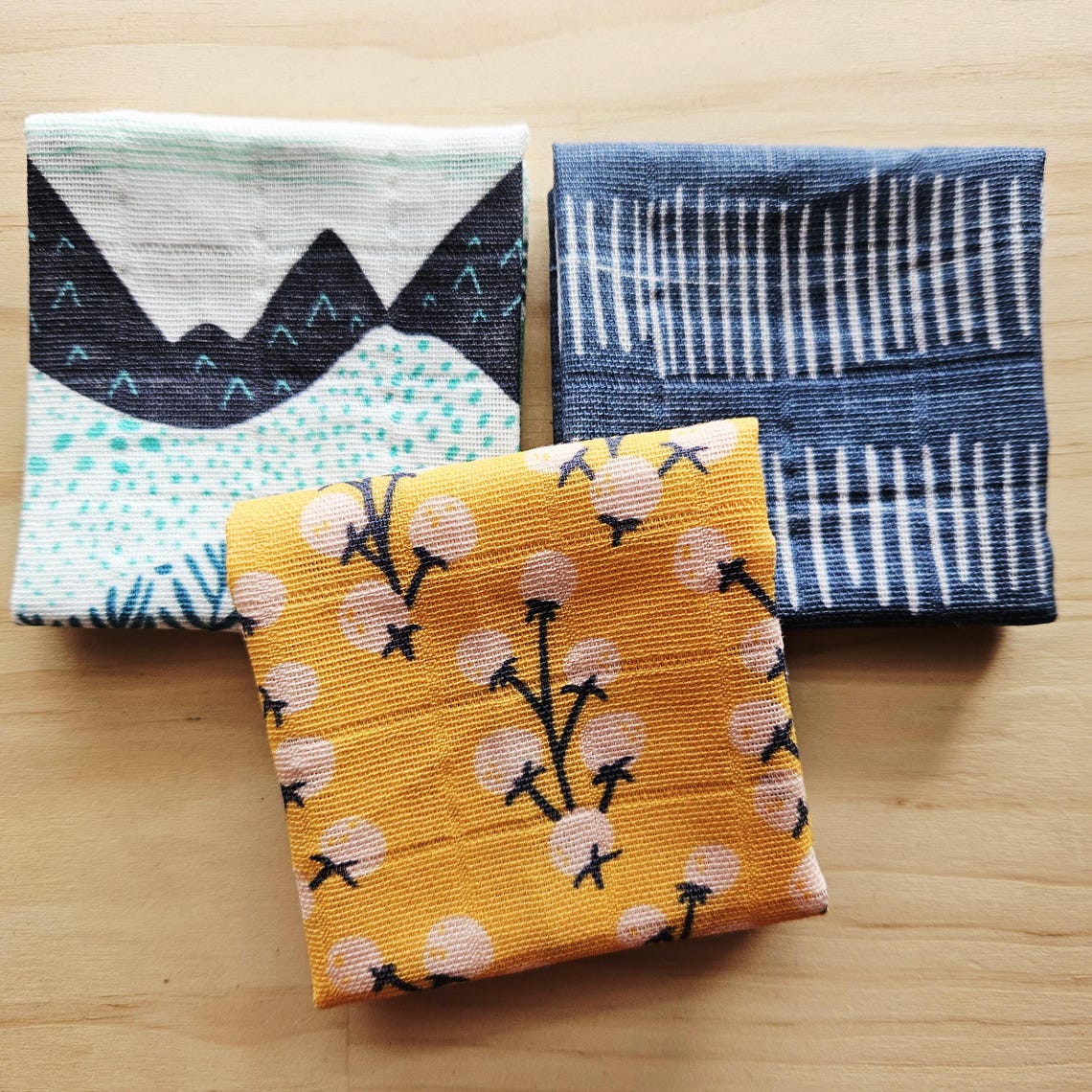 NEW | Organic Gauze Handkerchief | Denim Stripe | Scarlet Soleil ...
