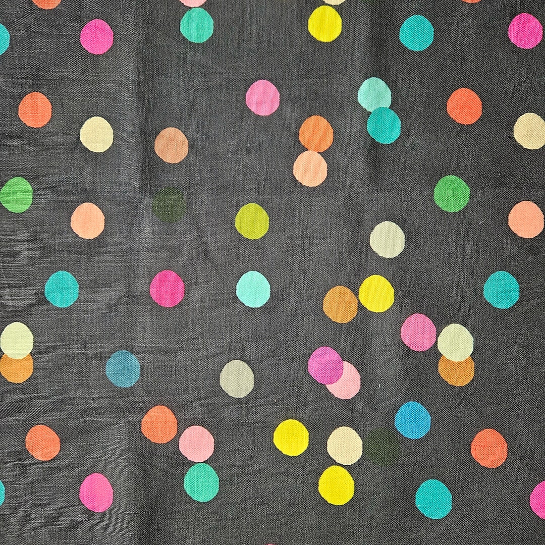 Doops Designs | Navy Confetti | 100% Cotton Linen - Etsy