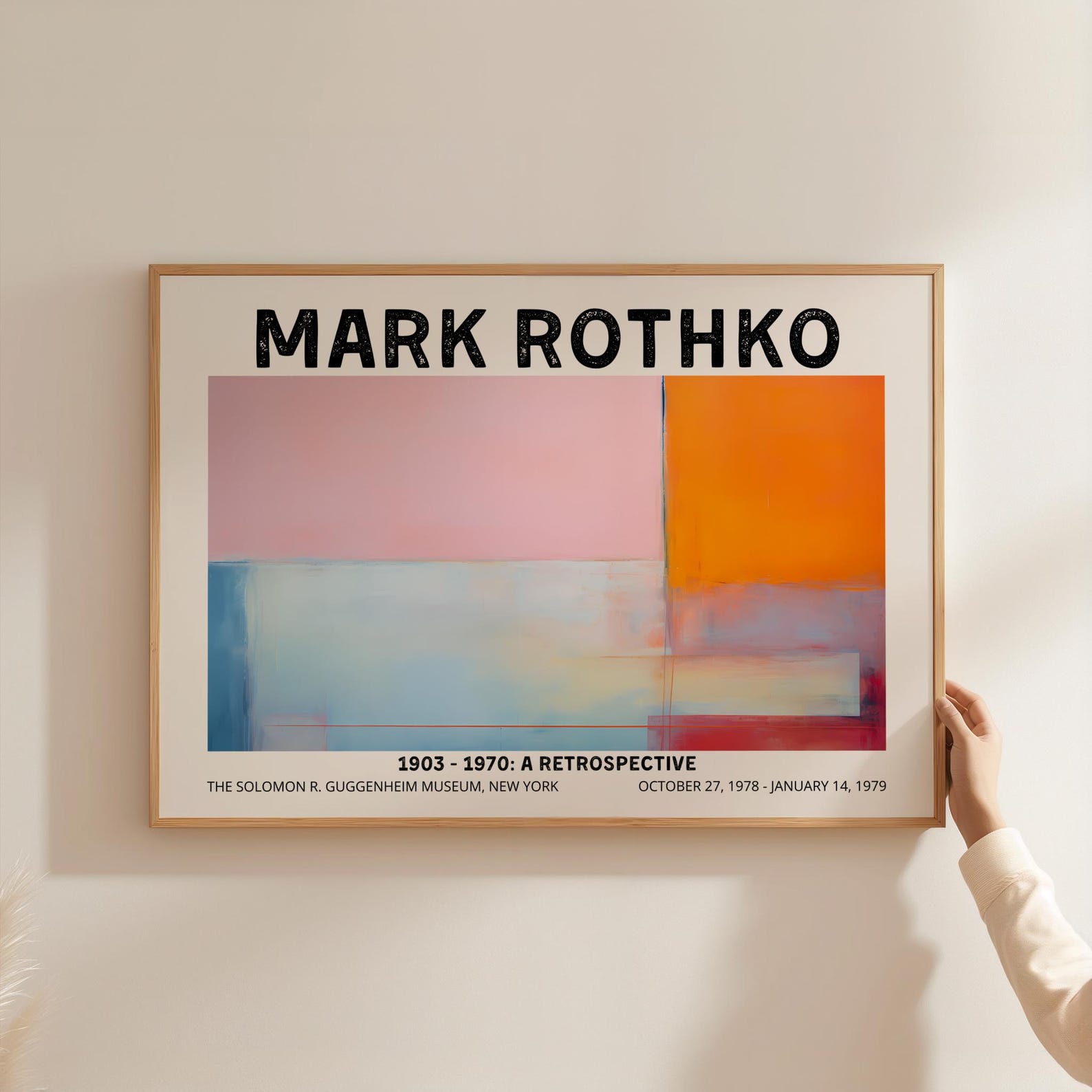 Framed Mark Rothko Poster - Abstract Wall Art as Rothko Print With ...