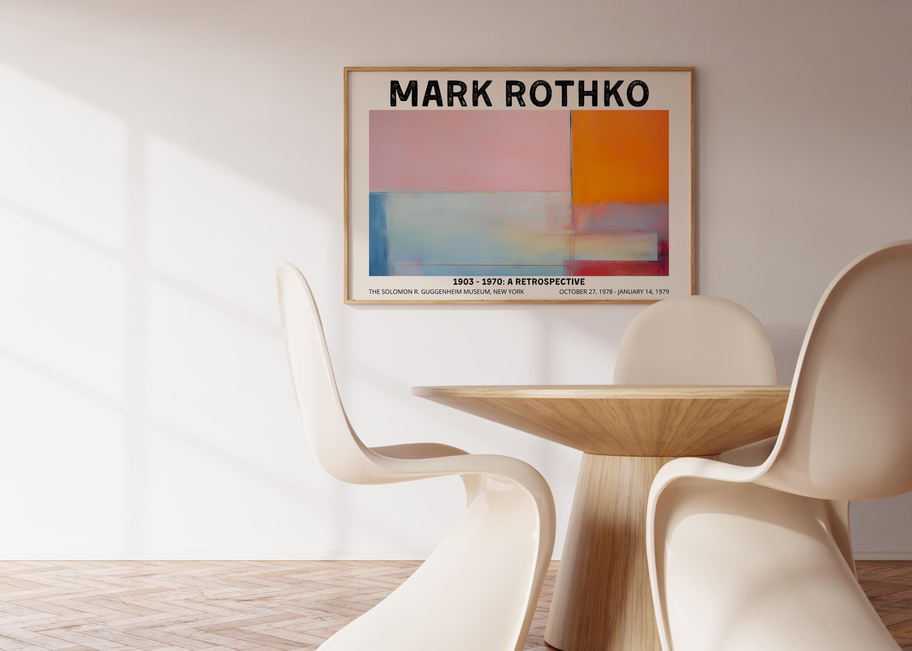 Framed Mark Rothko Poster - Abstract Wall Art as Rothko Print With ...