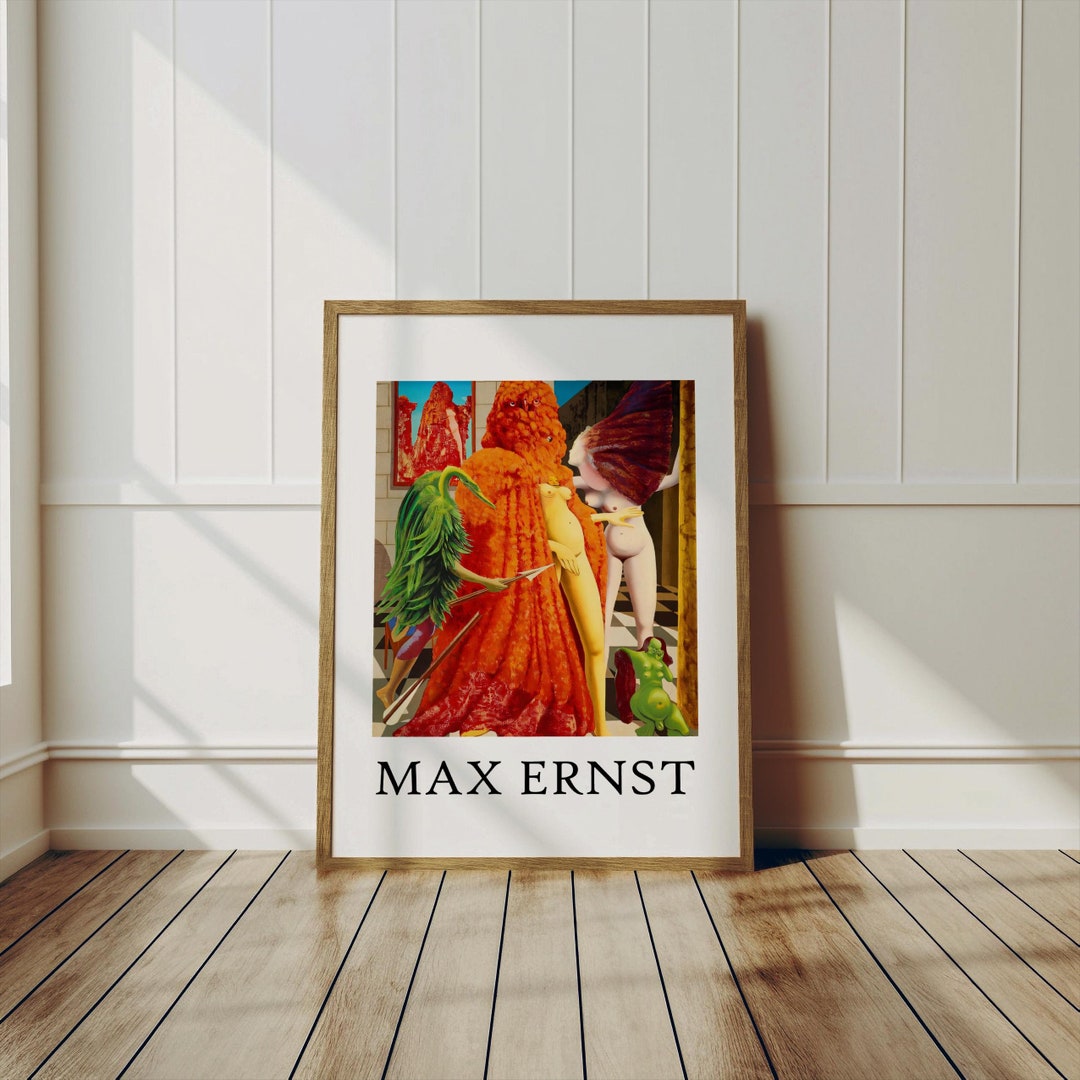 Max Ernst Poster With Frame the Dressing of the Bride, Surrealist Art ...