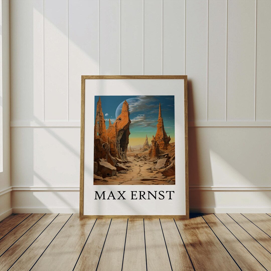 Max Ernst Poster With Frame - Landscape, Surrealist Art as Max Ernst ...