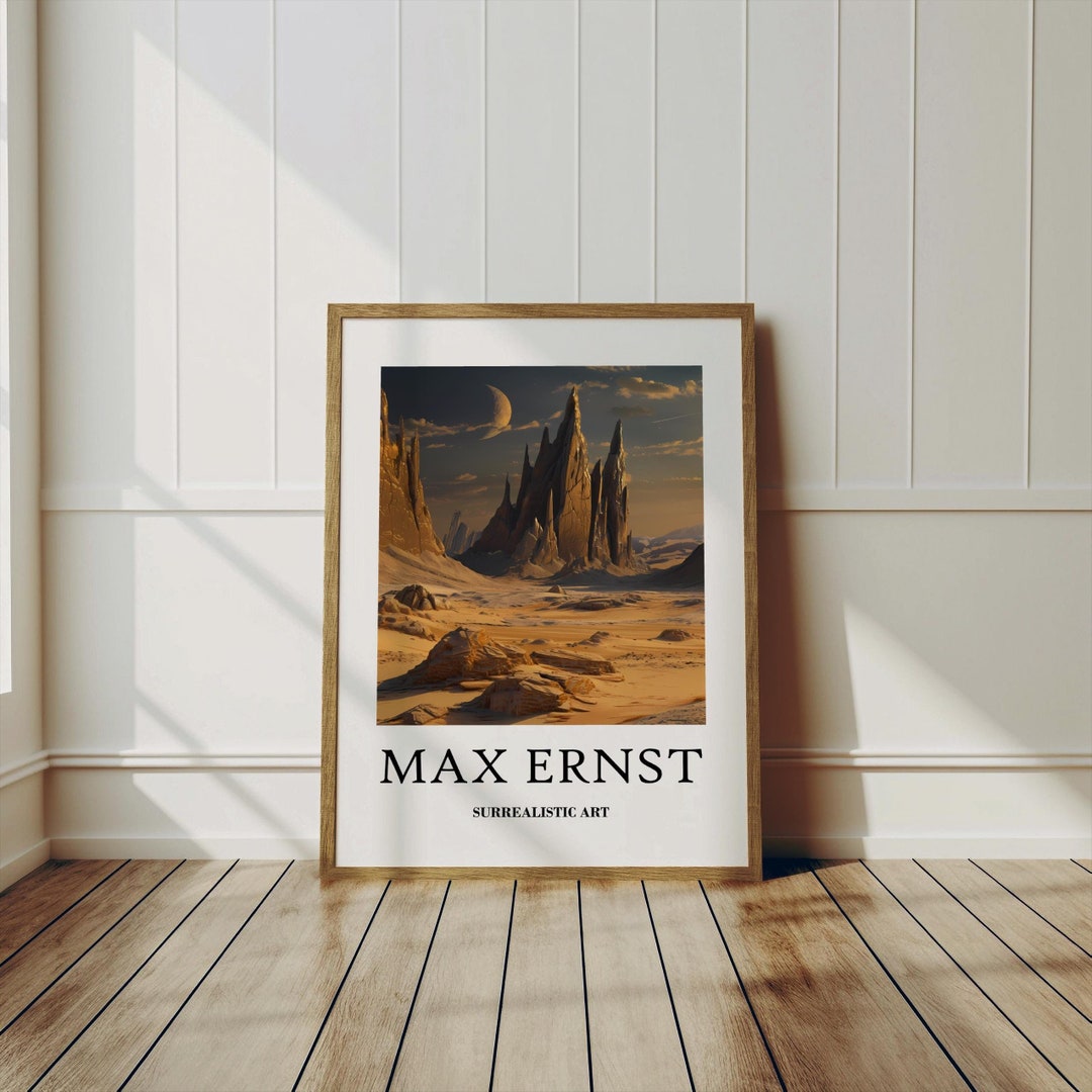 Max Ernst Poster With Picture Frame Planets, Surrealist Art as Max ...