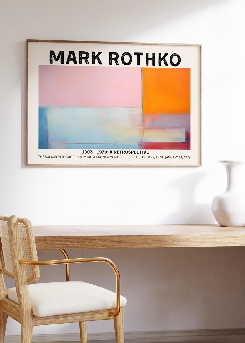 Framed Mark Rothko Poster - Abstract Wall Art as Rothko Print With ...