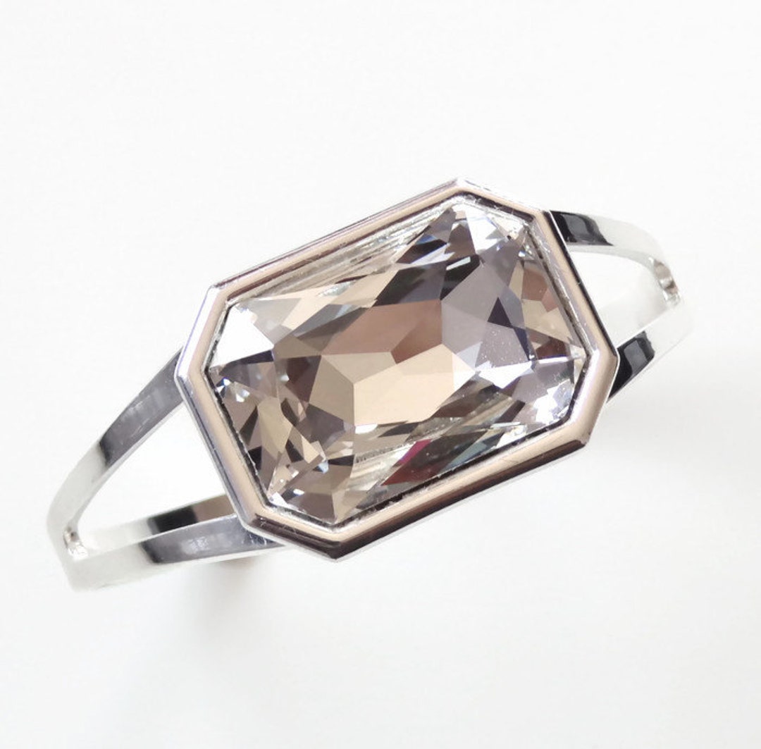 Clear Crystal Cuff Bracelet - Created With Swarovski Crystal - Crystal ...