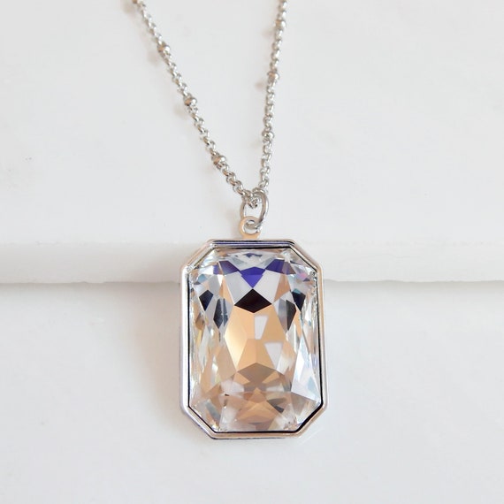 Large Swarovski Crystal Pendants Montana Blue Swarovski Crystal
