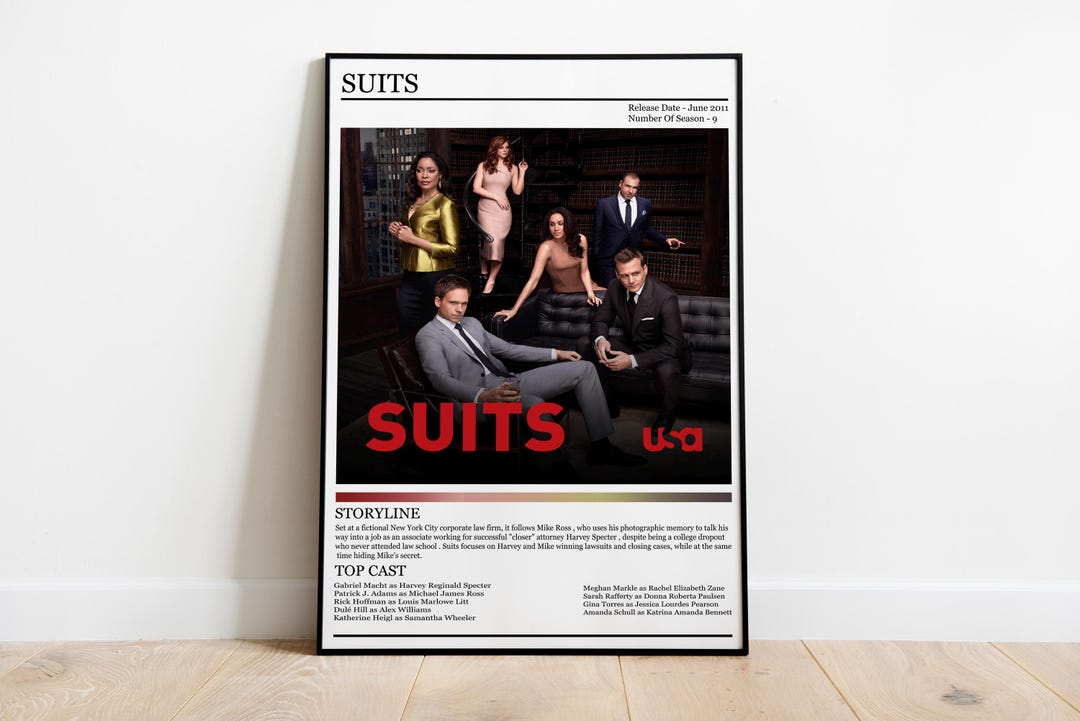 Suits TV Show Poster | Suits TV Serie Poster Print | Suits Gift | Room ...