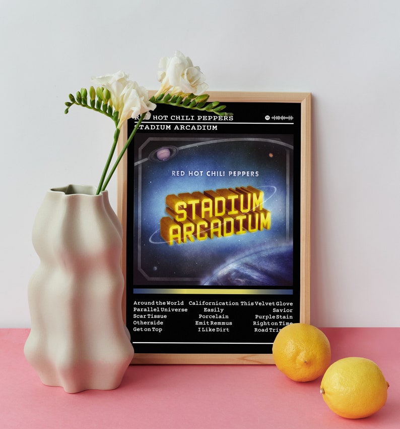 Red Hot Chili Peppers Poster Print Stadium Arcadium Album Poster Music ...