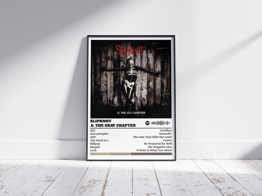 Slipknot Poster Print | 5 the Gray Chapter Album Poster | Music Poster ...