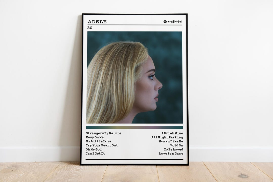 Adele Poster Print | 30 Album Poster | Music Poster | Album Cover ...