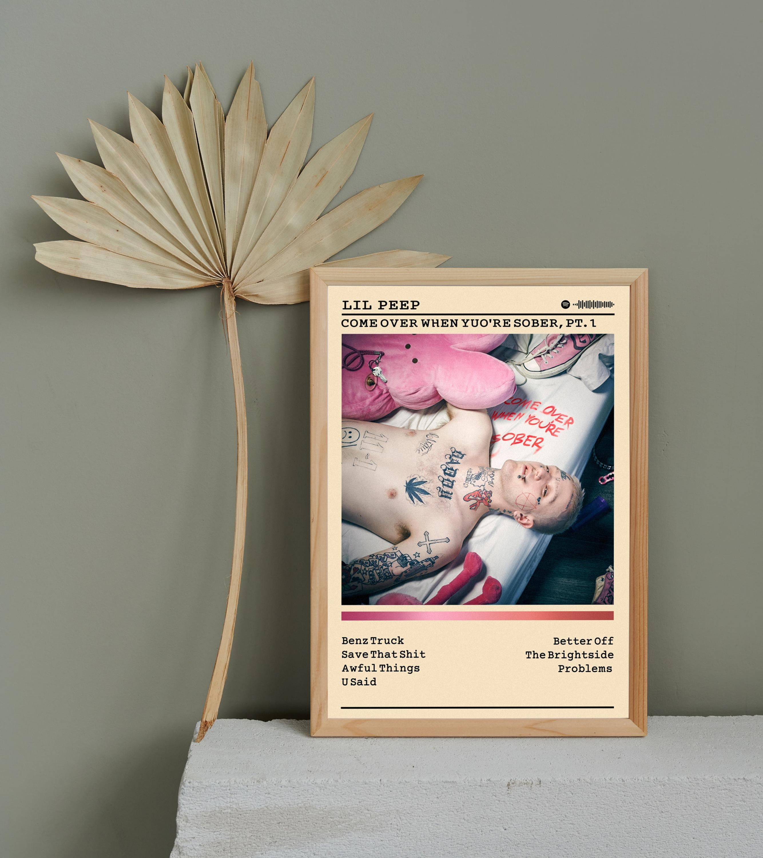 Lil Peep Poster Print Come Over When You're Sober Pt 1 Album Poster ...