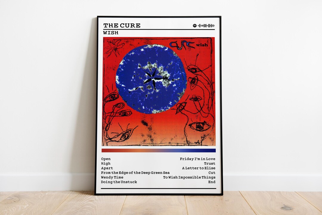 The Cure Poster Print | Wish Album Poster | Music Poster | Album Cover ...