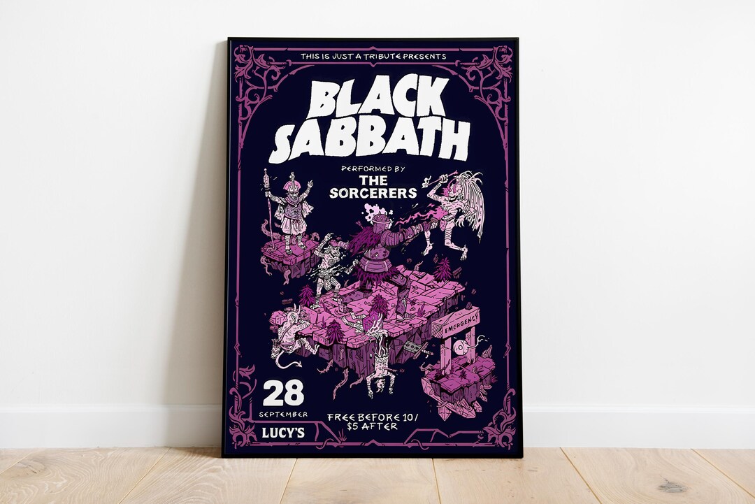 Black Sabbath Poster Print | Artist Poster | Music Gift | Wall Decor ...