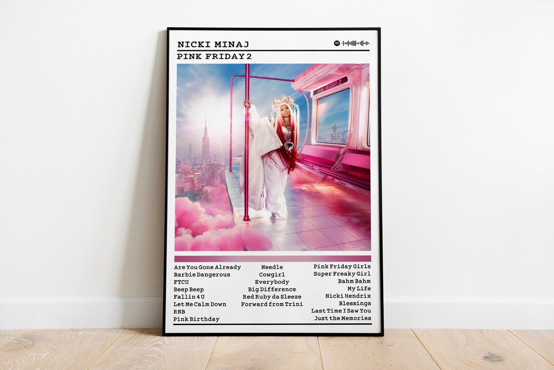 Nicki Minaj Poster Print Pink Friday 2 Album Poster Music Poster Album ...