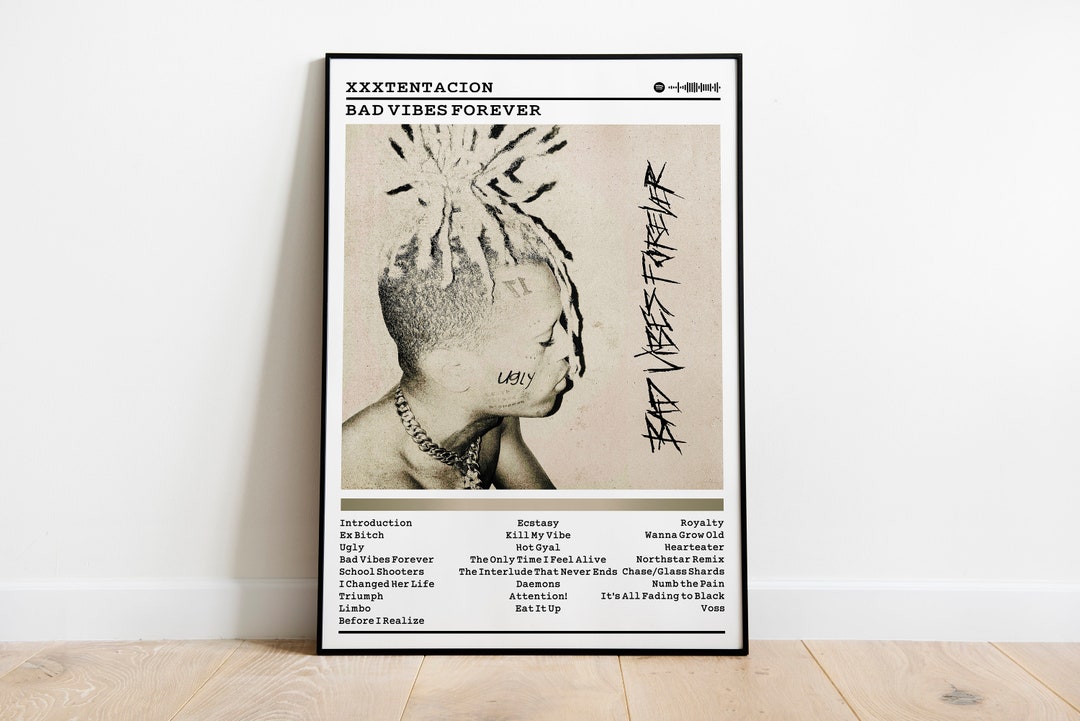 Xxxtentacion Poster Print | Bad Vibes Forever Album Poster | Music ...