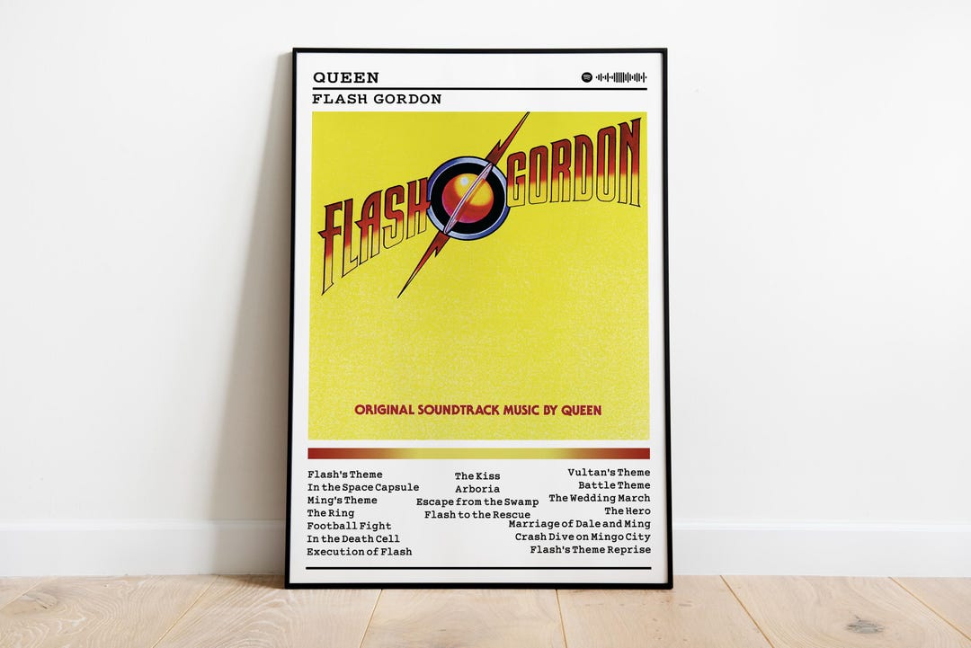 Queen Poster Print Flash Gordon Album Poster Music Poster Album Cover ...
