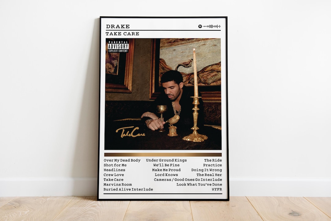 Drake Poster Print | Take Care Album Poster | Music Poster | Album ...