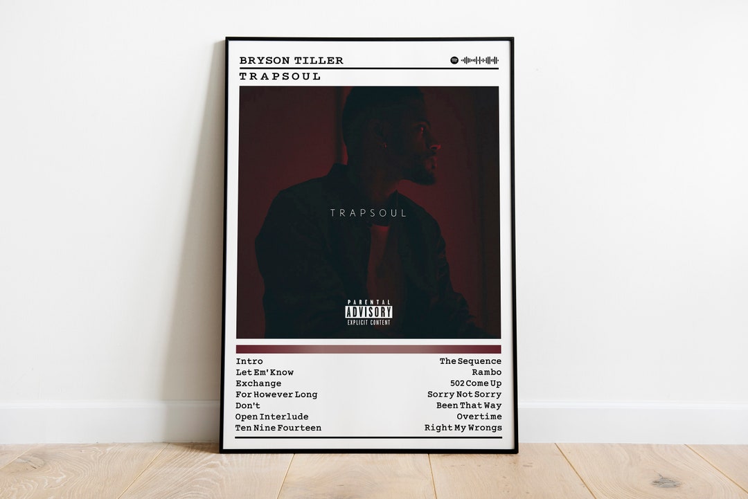 Bryson Tiller Poster Print Trapsoul Album Poster Music Poster Album ...