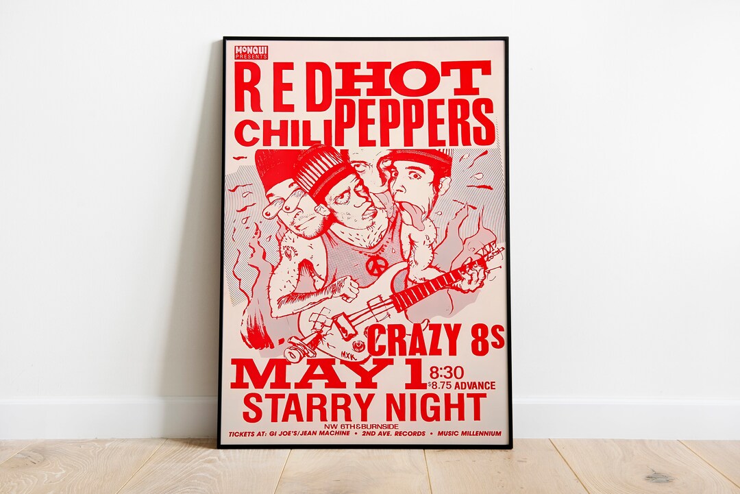 Red Hot Chili Peppers Poster Print Artist Poster Music Gift Wall Decor ...