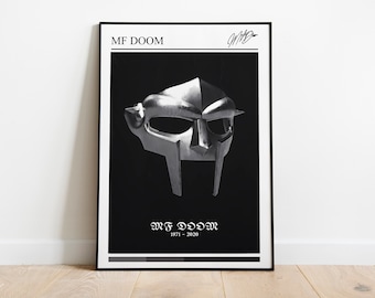 MF Doom Poster Print MF Doom Artist Poster Music Poster Album Cover ...