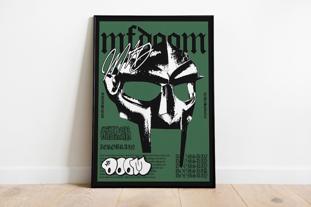 Mf Doom Poster Print | Artist Poster | Music Gift | Wall Decor | Room ...