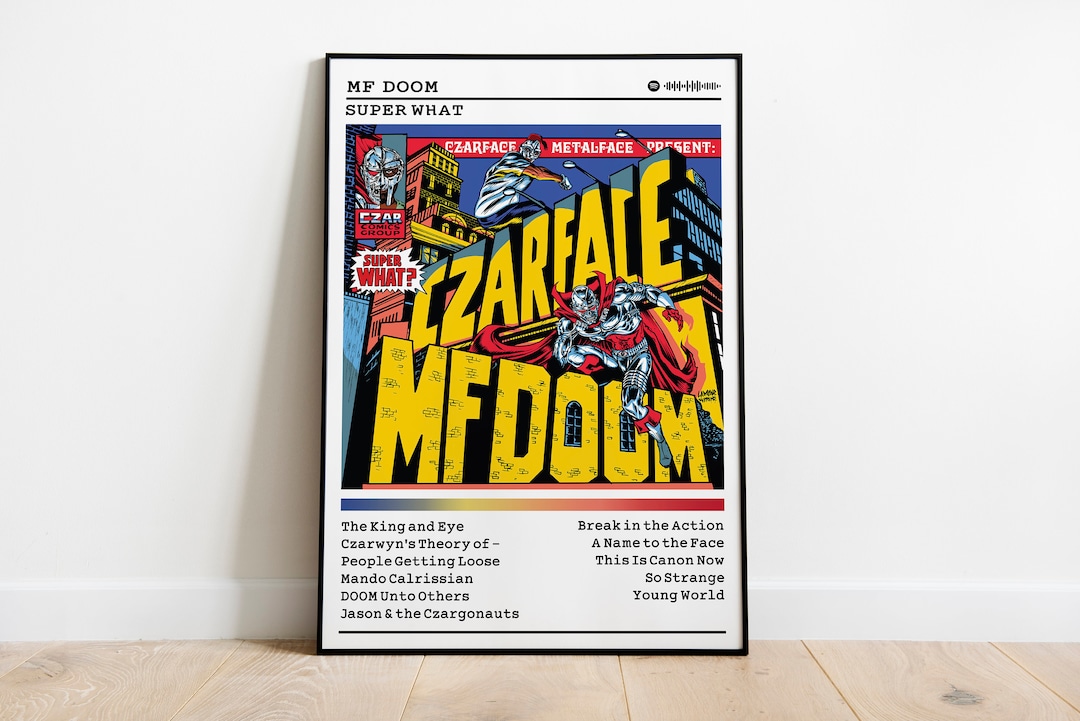 Mf Doom Poster Print | Super What Album Poster | Music Poster | Album ...