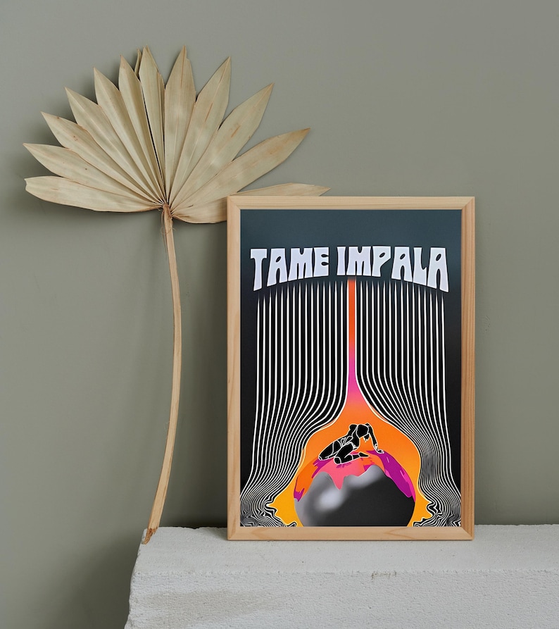 Tame Impala Poster Print | Artist Poster | Music Gift | Wall Decor ...