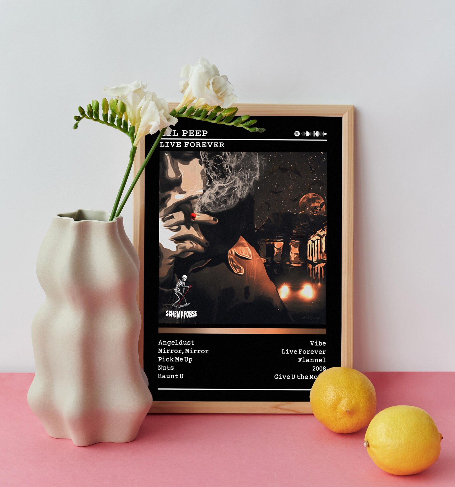 Lil Peep Poster Print Live Forever Album Poster Music Poster Album ...