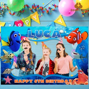 Printable Finding Nemo Photobooth Frame, Nemo Birthday Photo Sign ...