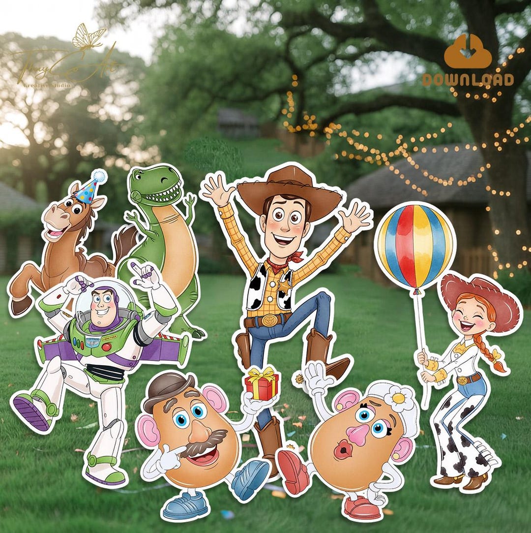 Toy Story Party Cutouts: Woody, Buzz, Jessie (digital Download) - Etsy