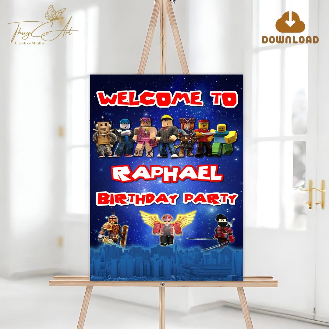 Printable Boy Birthday Party Welcome Sign, Video Game Boy Birthday ...