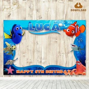 Printable Finding Nemo Photobooth Frame, Nemo Birthday Photo Sign ...